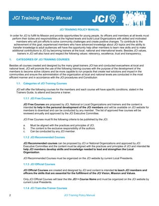 Jci training policy manual eng 2013-01 | PDF