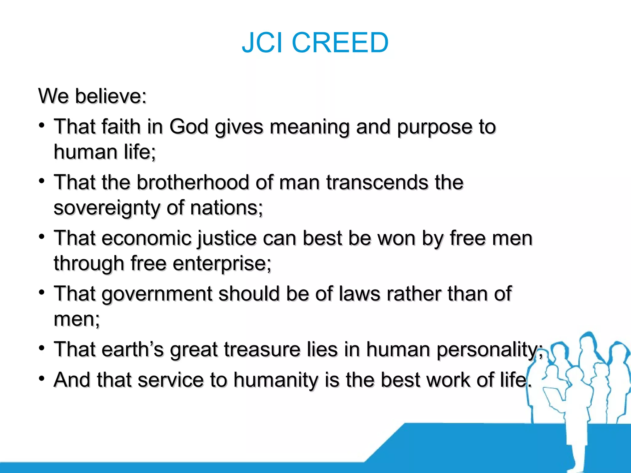 Jci vision, mission and creed slides-eng | PPT