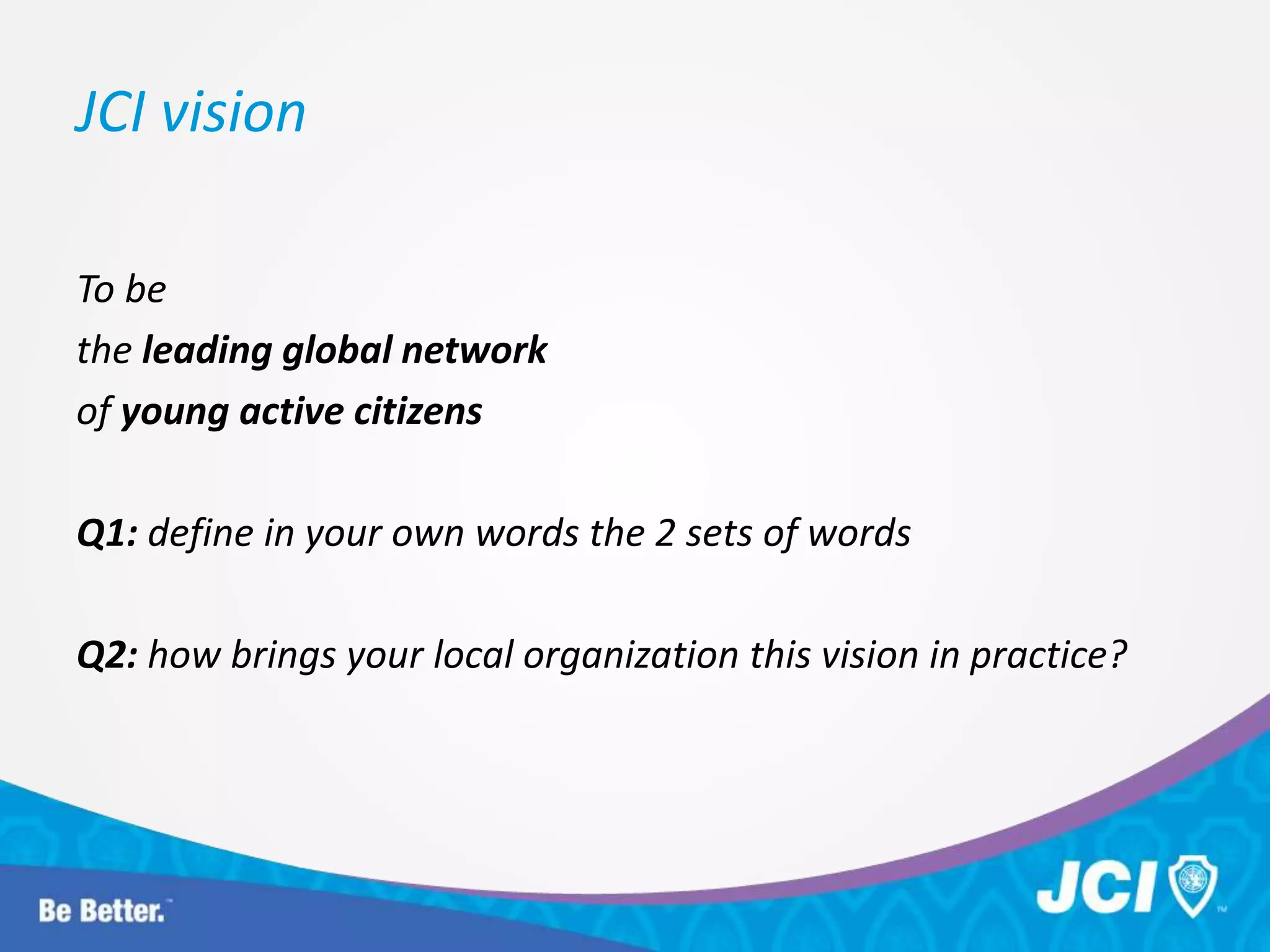 JCI vision and strategy - presentation | PPT