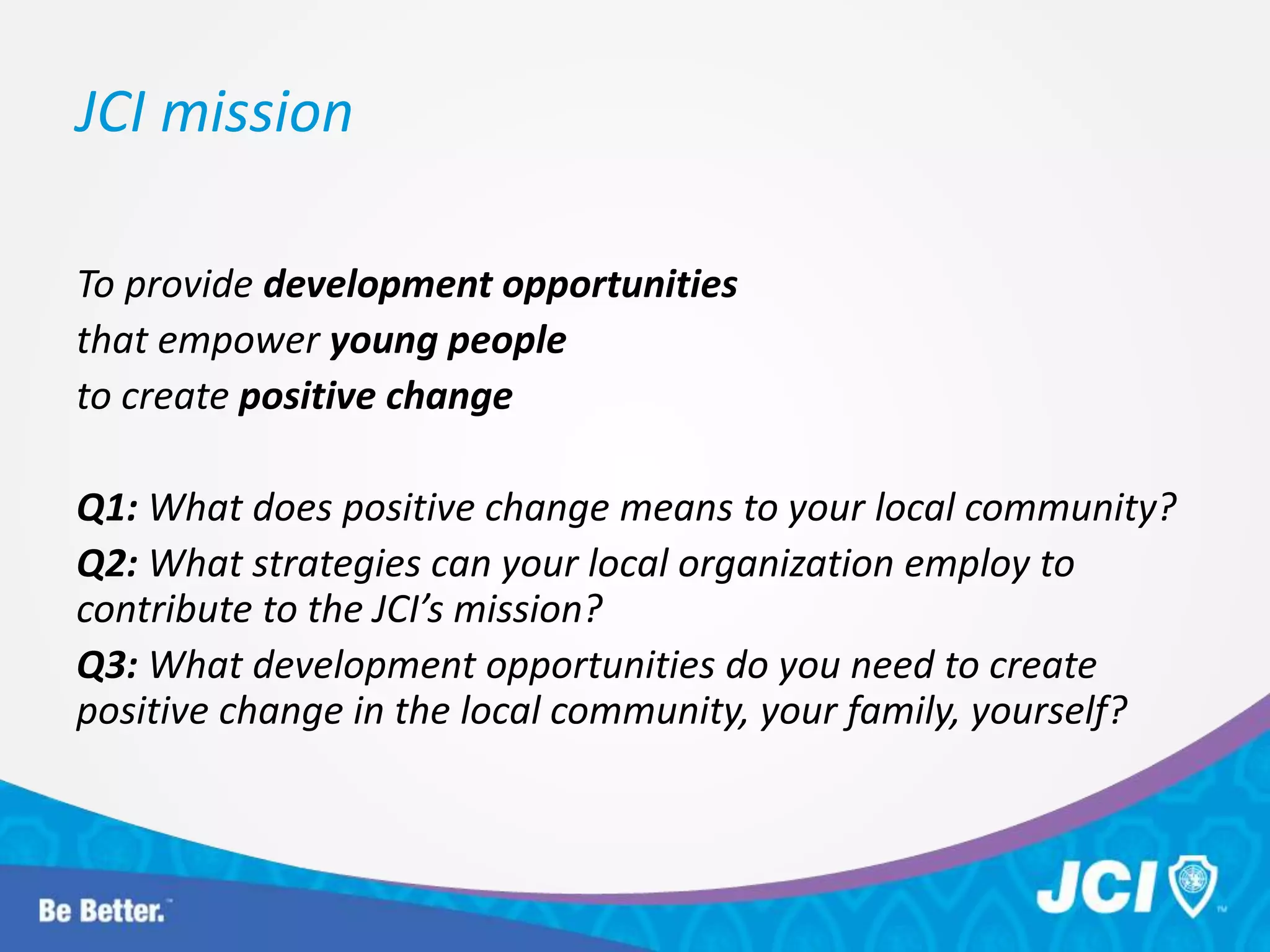 JCI vision and strategy - presentation | PPT