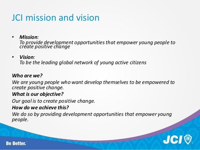 JCI vision and strategy - presentation