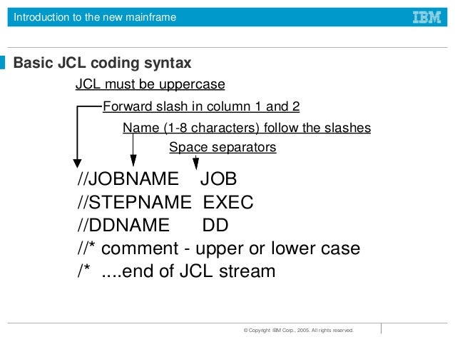 JCL MAINFRAMES
