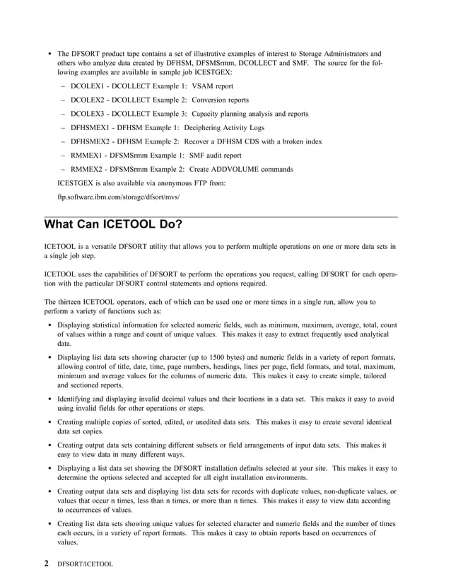 JCL ICETOOL | PDF | Operating Systems | Computer Software and Applications