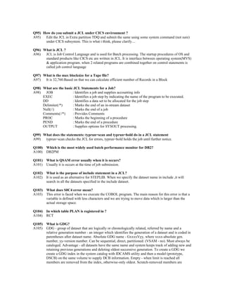Jcl faqs | DOC | Programming Languages | Computing