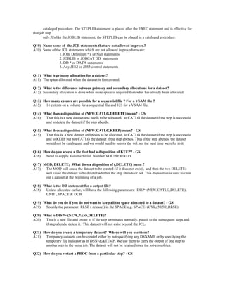 Jcl faqs | DOC | Programming Languages | Computing