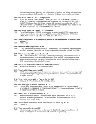 Jcl faqs | DOC | Programming Languages | Computing