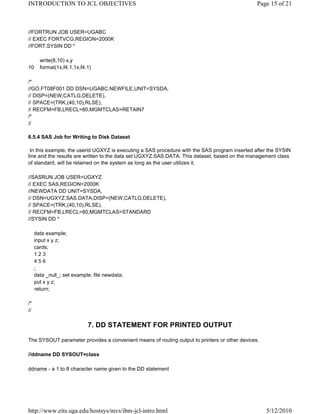 JCL FOR FRESHERS | PDF