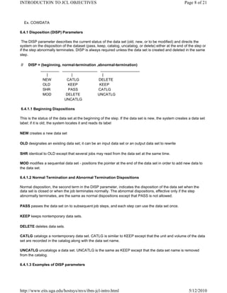 JCL FOR FRESHERS | PDF