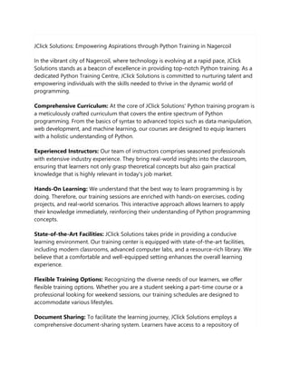 Full Stack Software Training in Nagercoil | PDF