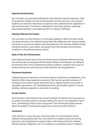 Best Software Training Centre in nagercoil | DOCX