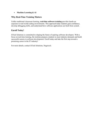 Machine Learning Training Centre In nagercoil | DOCX