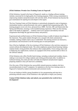 Machine Learning Training Centre In nagercoil | DOCX