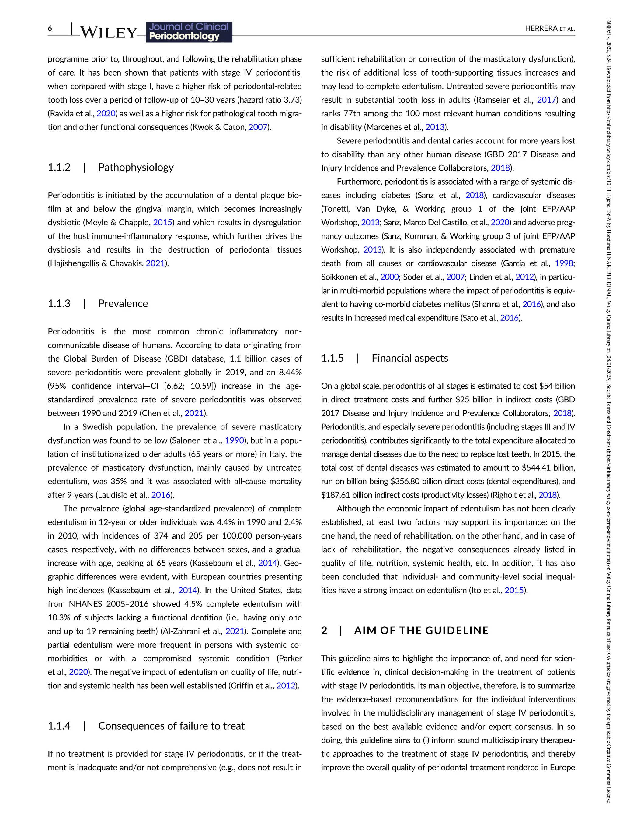 J Clinic Periodontology - 2022 - Herrera - Treatment of stage IV ...