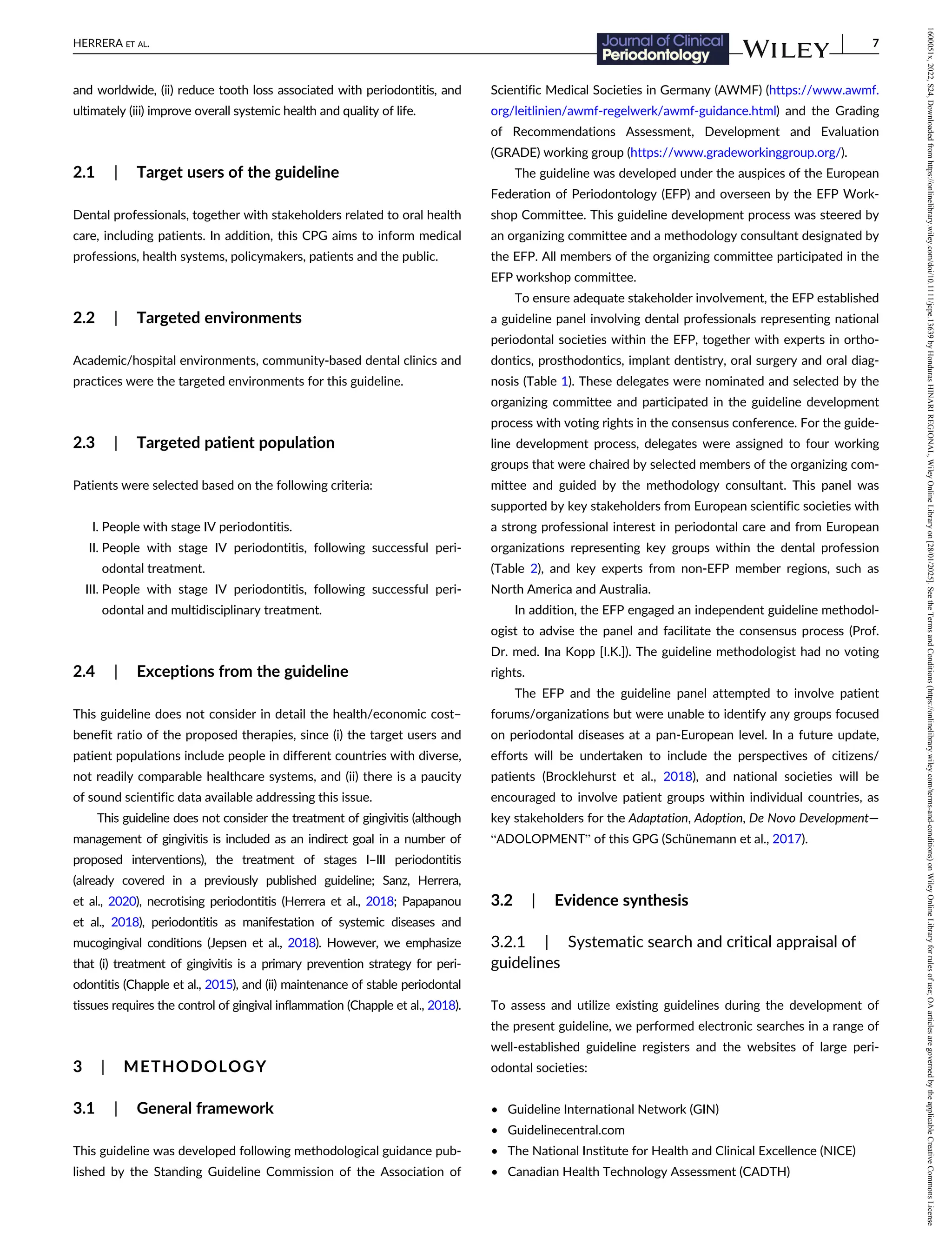 J Clinic Periodontology - 2022 - Herrera - Treatment of stage IV ...