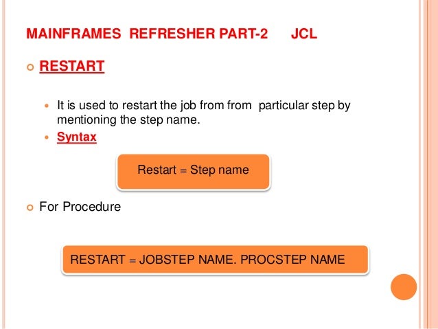 Mainframe Jcl Keyword Parameters Part 2