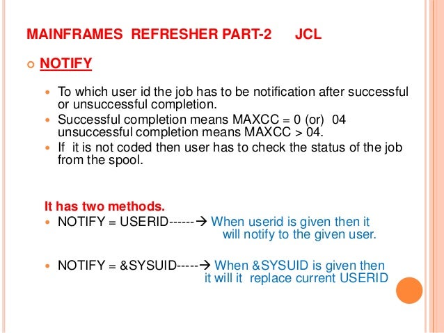 Mainframe Jcl Keyword Parameters Part 2