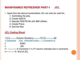 Mainframe JCL Part - 1 | PPTX