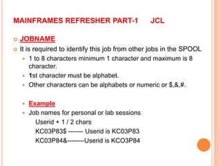 Mainframe JCL Part - 1 | PPTX