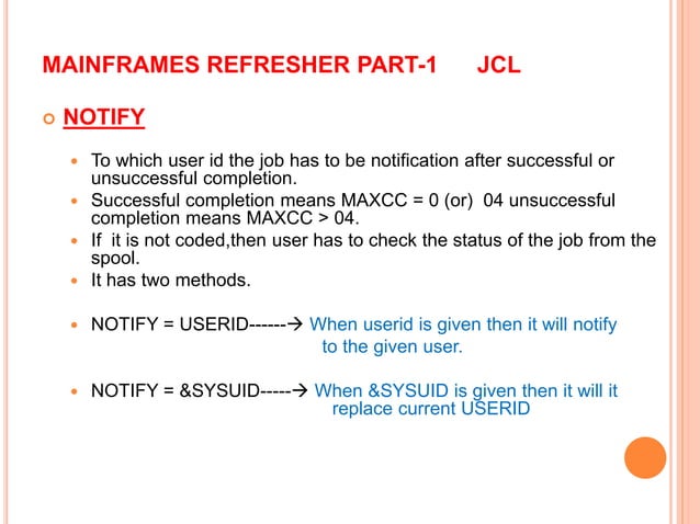 Mainframe JCL Part - 1 | PPTX | Resume Writing and Advice | Job Search