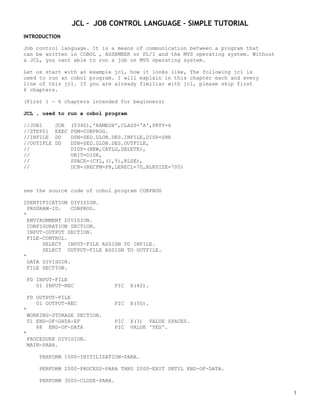 Jcl tutor | PDF