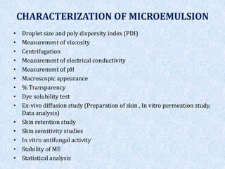 Amphotericin B topical microemulsion: Formulation, characterization and ...