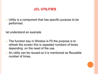 JCL UTILITIES IEBCOPY | PPT