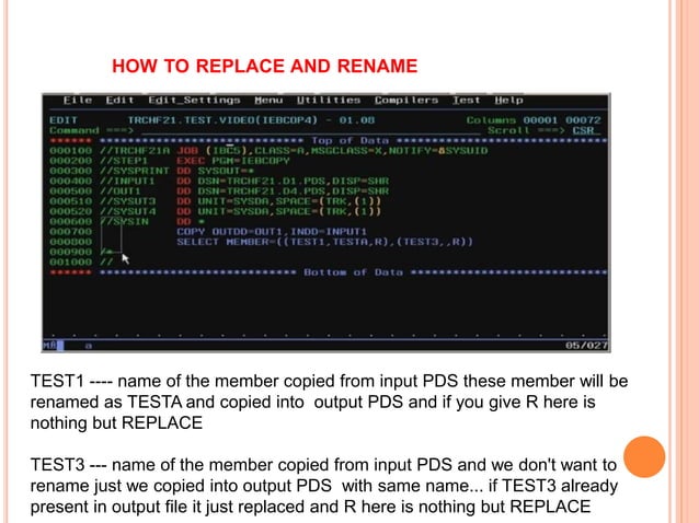JCL UTILITIES IEBCOPY