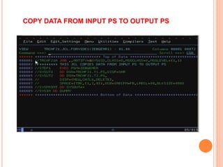 Jcl utilities iebgener | PPTX