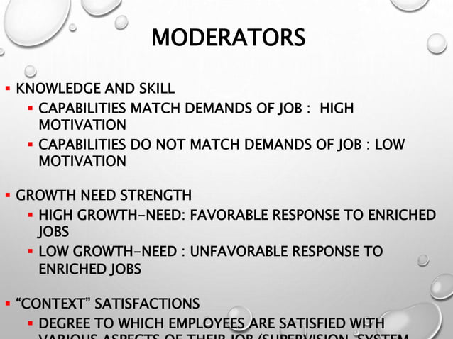 Job characteristics model (JCM) | PPTX