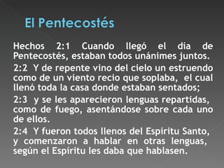La vigencia del bautismo del Espíritu Santo | PPT