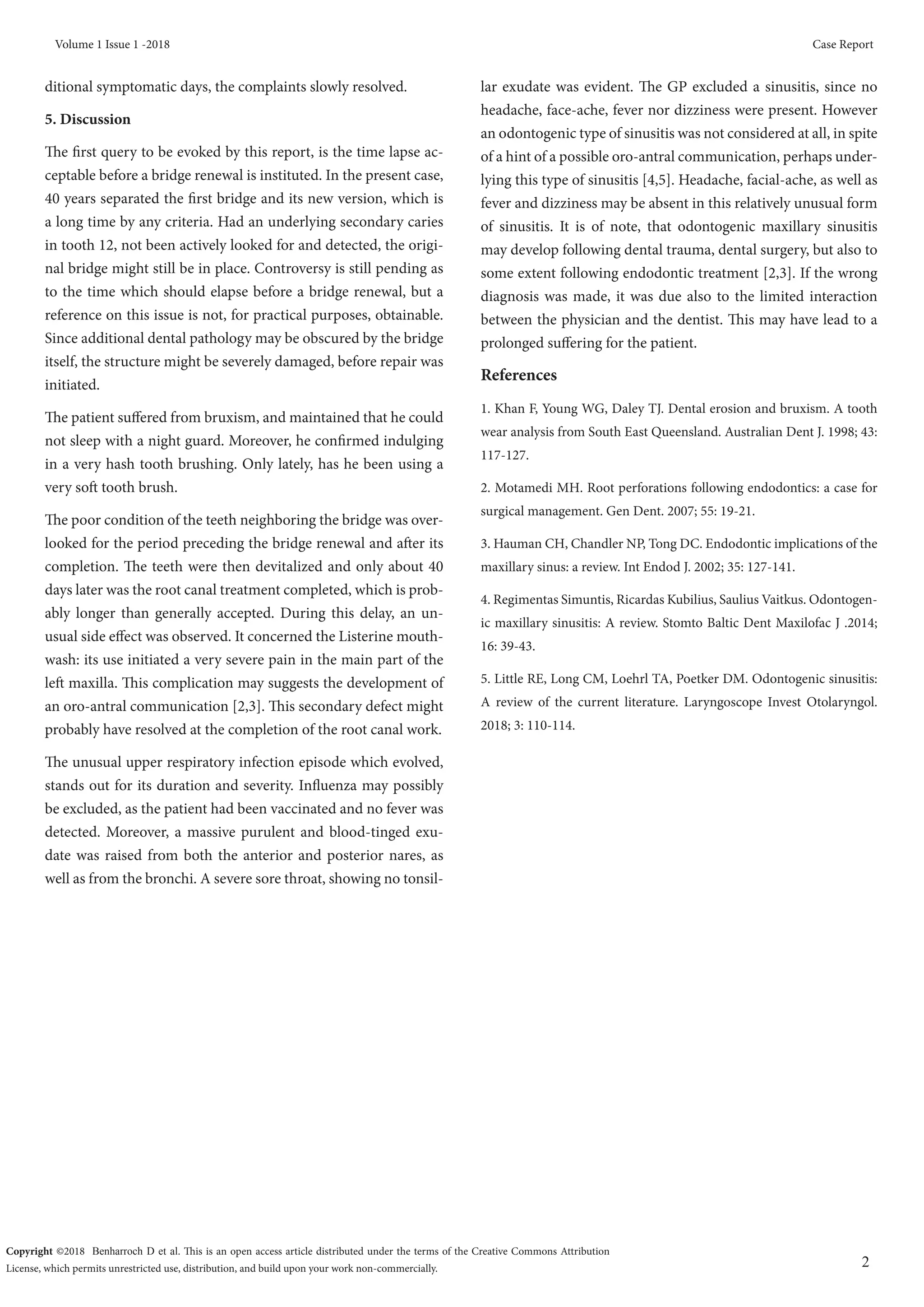 Odontogenic Maxillary Sinusitis – Report of a Case | PDF