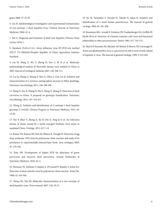 Isolation and Characterization of a Novel Duck Hepatitis A Virus ...
