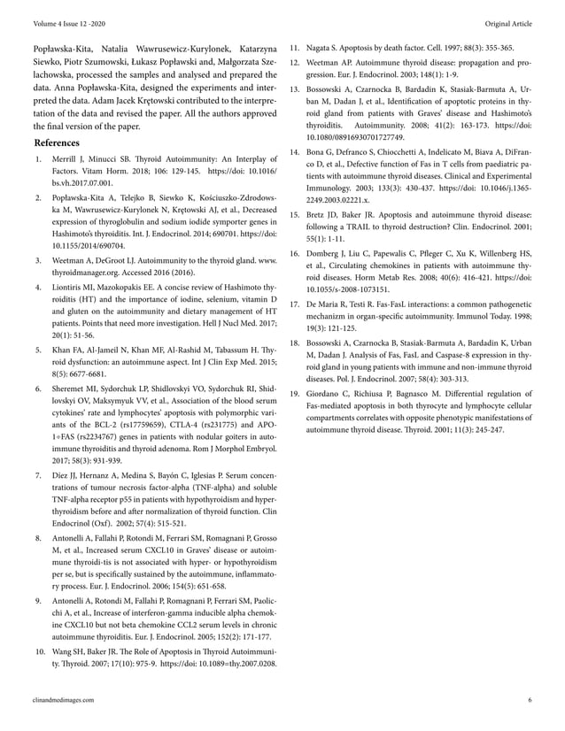 Markers Of Both Autoimmune And Apoptotic Processes In Initiation And