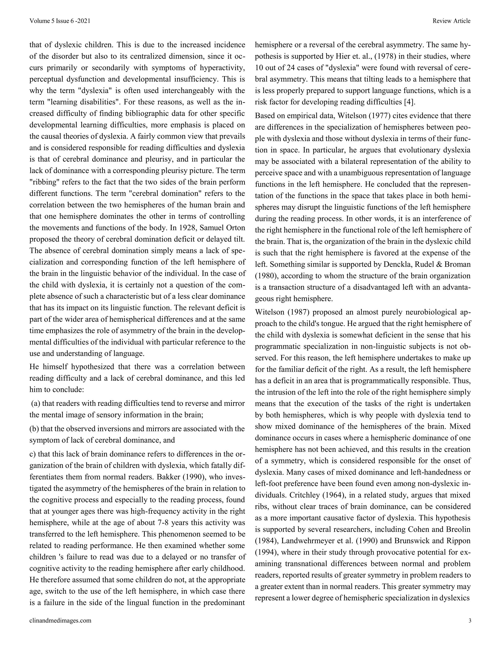 Theories on the Brain Function of People with Learning Disabilities ...