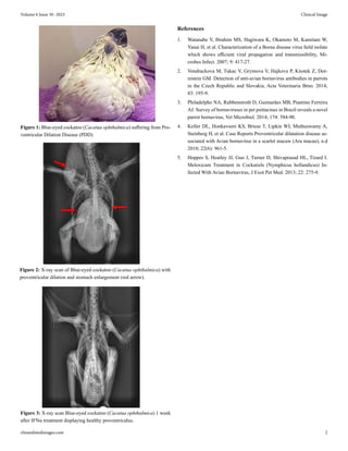 X-ray of Cacatua Ophthalmica with Proventricular Dilatation Disease | PDF