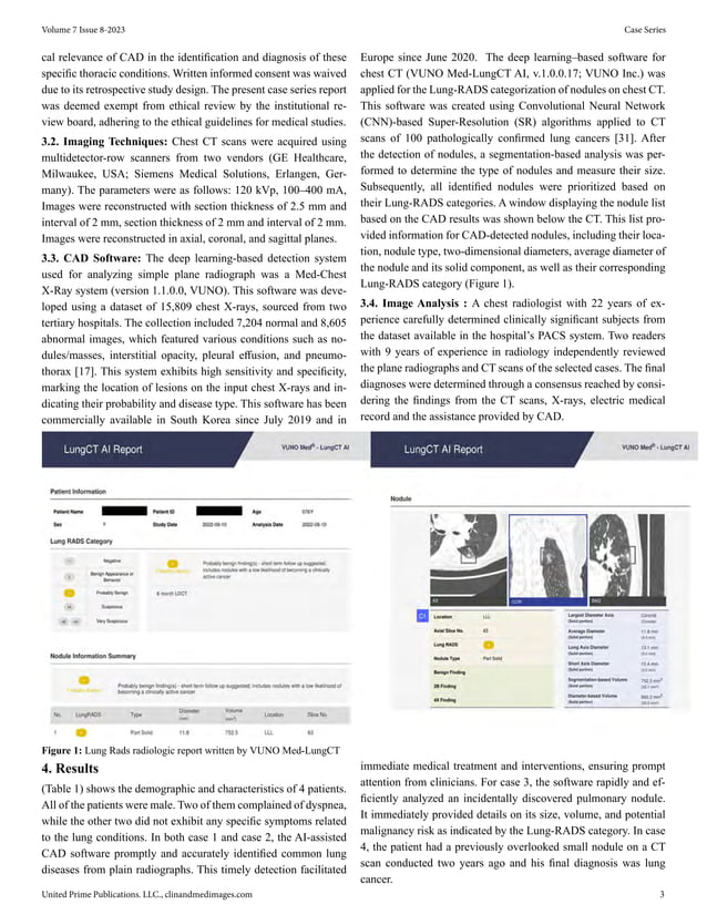 The Clinical use of Artificial Intelligence in the Analysis of Chest Radiographs and Computed ...
