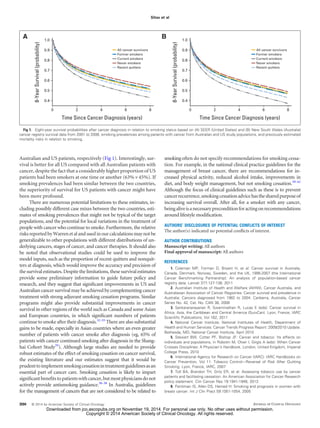 Smoking Cessation after Cancer | PDF
