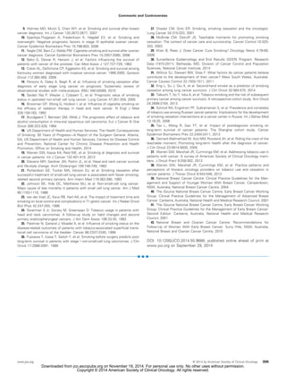 Smoking Cessation after Cancer | PDF