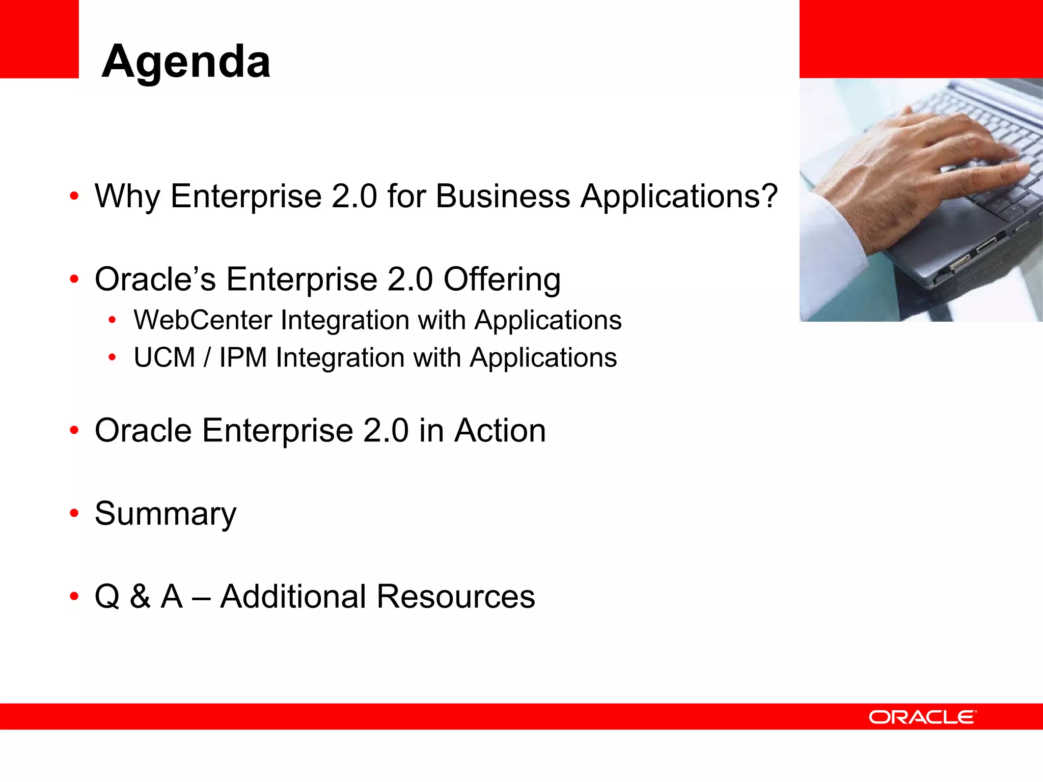Oracle Enterprise 2.0 & Business Applications | PPT