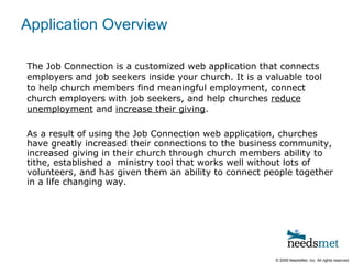 Job Connection Overview | PPT | Resume Writing and Advice | Job Search