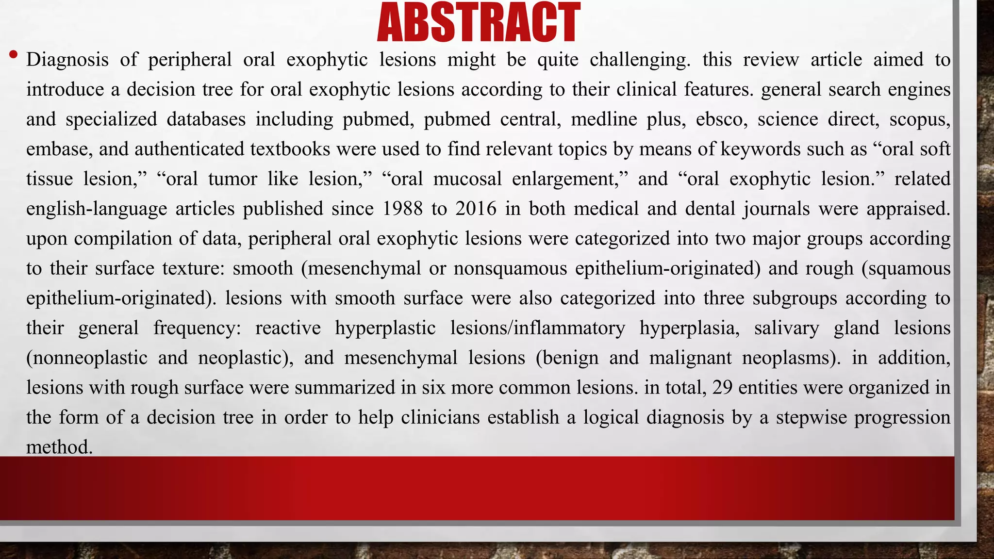 Jc peipheral exophytic growth ppt | PPTX