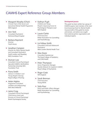 Guidance for commissioners of child and adolescent mental health ...