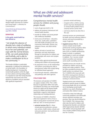 Guidance for commissioners of child and adolescent mental health ...