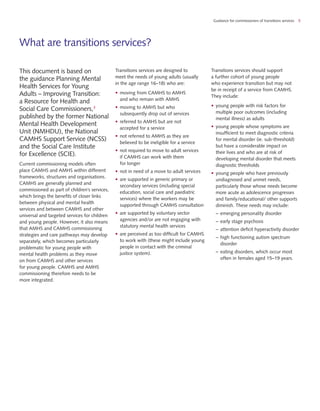 Guidance for commissioners of mental health services for young people ...