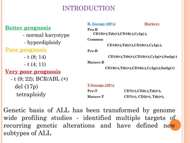 Jc, Ph-like acute lymphoblastic leukemia (ALL) | PPT