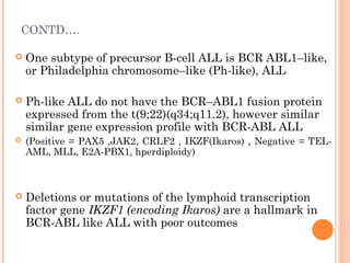 Jc, Ph-like acute lymphoblastic leukemia (ALL) | PPT