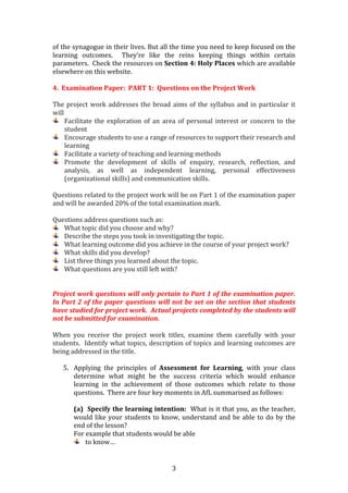 Jc project work titles for exam 2014 pointers | PDF | Educational ...