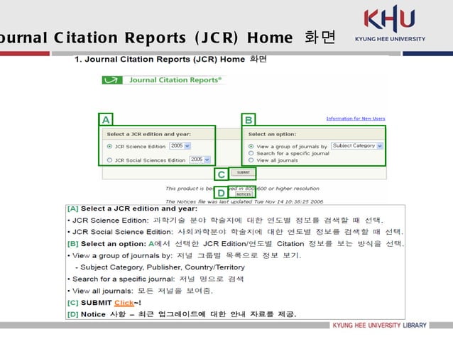 JCR(Journal of Citation Reports) 활용 | PPT