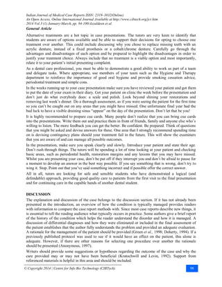 DENTAL CASE REPORT FOR PUBLICATION; STEP BY STEP | PDF | Dental Health ...