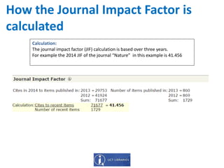 Journal Citation Reports - Finding Journal impact factors | PPTX